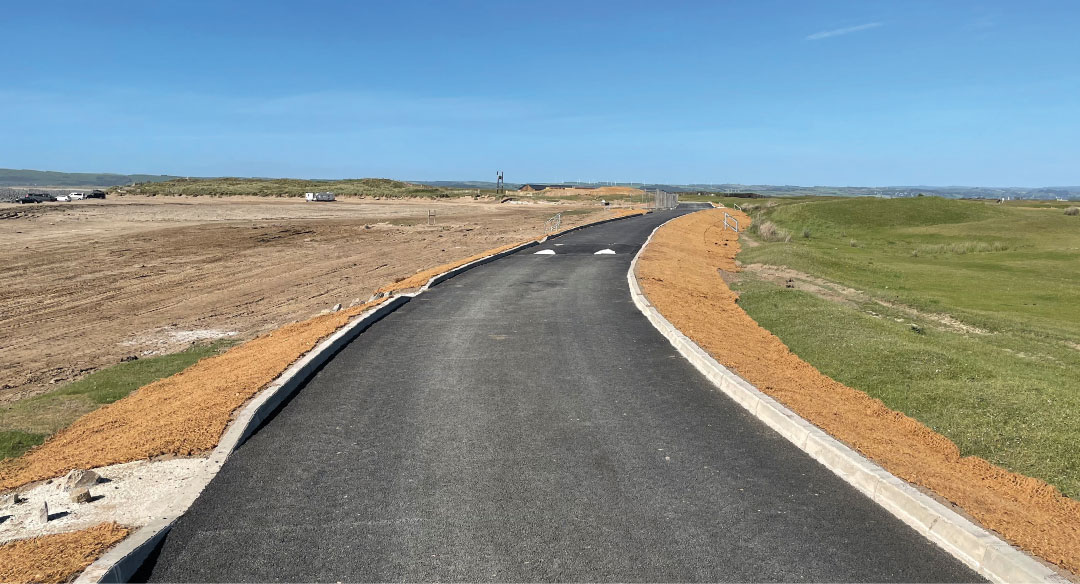 Access road with Secutex® Green